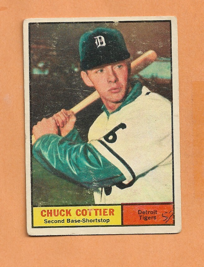 CHUCK COTTIER TIGERS TOPPS 1961 CARD # 13 | eBay