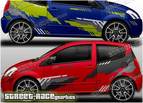 Citroen C2 Rally 010 motorsport racing graphics stickers decals vinyl ...
