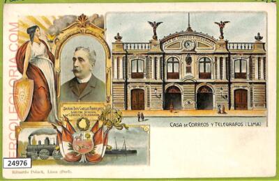 24976 - PERU - Vintage Postcard - Lima - Casa de Correos y Telegrafos ...