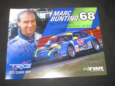 Marc Bunting #68 signed photo TRG GTC Class 2011 DE3 | eBay