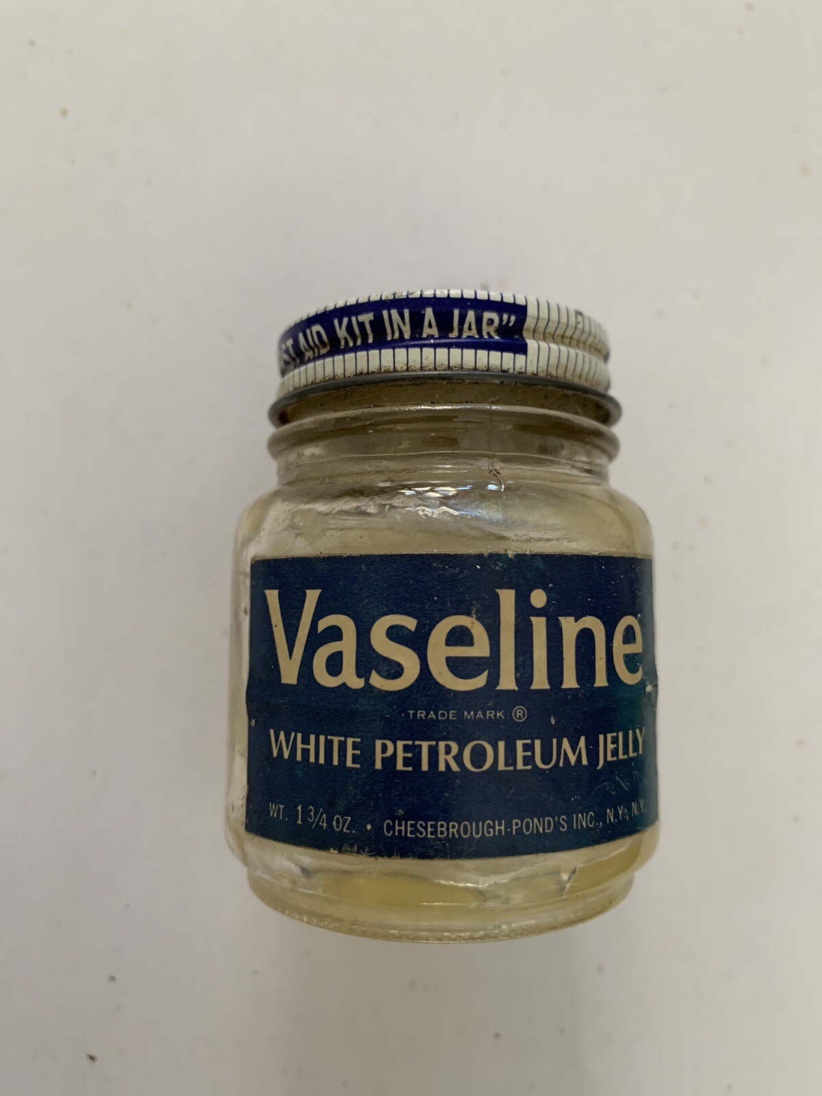 Vintage Vaseline Empty Jar 1 3/4oz White Petroleum Jelly USA | eBay