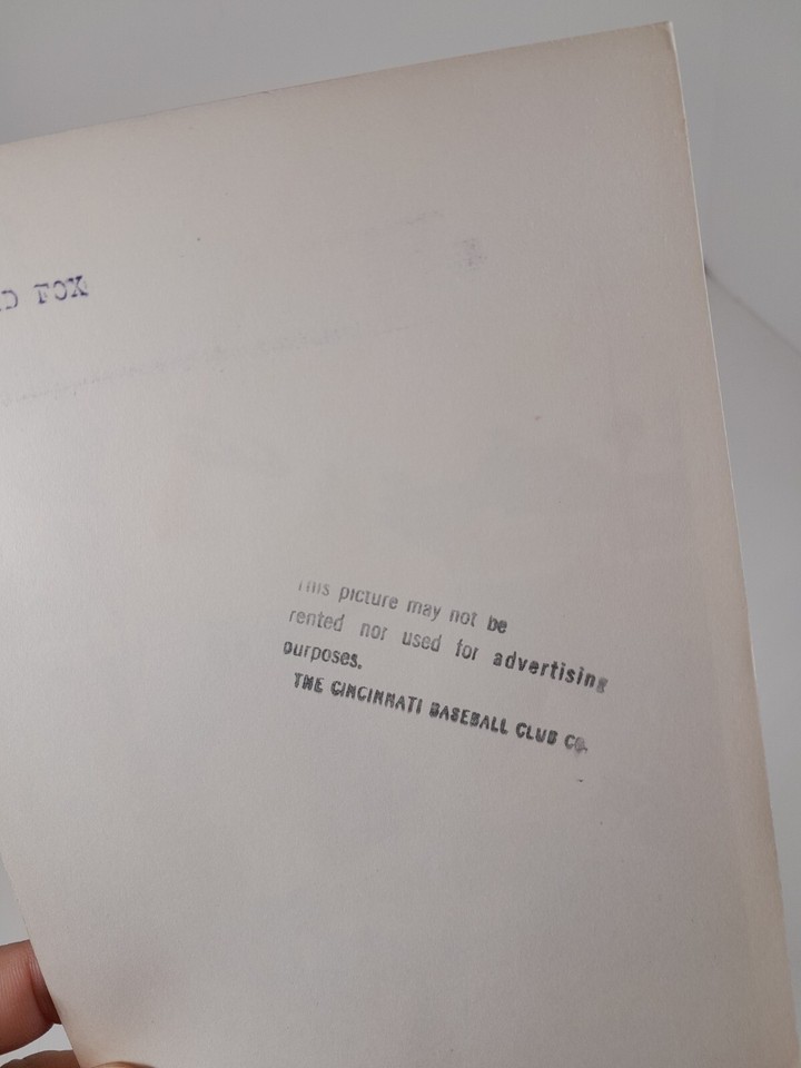 Howard Fox 5X7 B/W Photo Cincinnati Reds Cincinnati Baseball Club Co ...