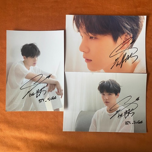 BTS SUGA AUTOGRAPHED SIGNED PHOTO LOVE YOURSELF 转 TEAR K-POP COLLECTION ...