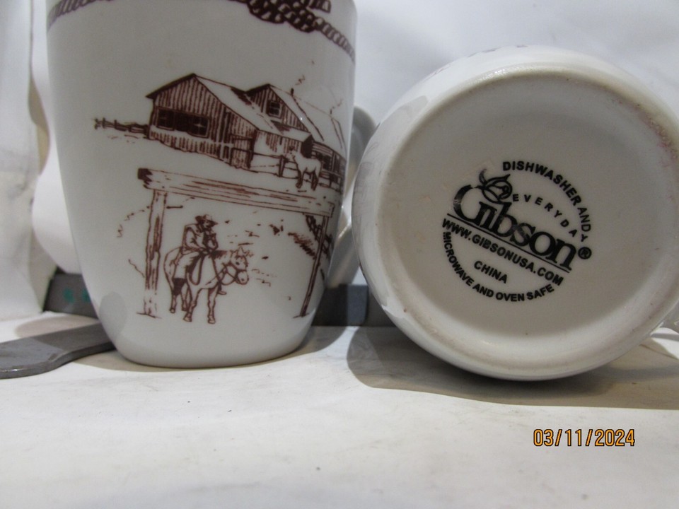 GIBSON RANCH WARE MUGS PAIR - MADE IN CHINA , NO DAMAGE | eBay