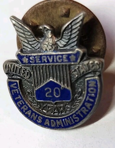 Sterling Vtg US Veterans Administration 20 Years Federal Government ...