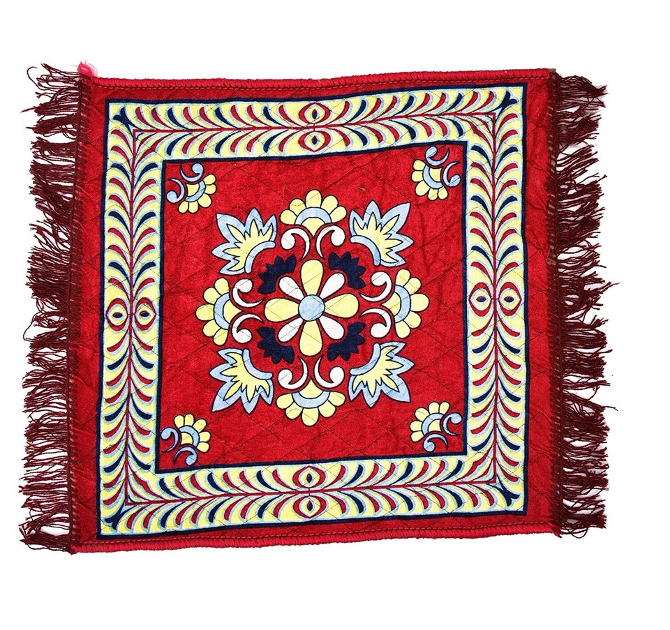 2 Piece Velvet Pooja Aasan Mat Set 2 Ft X 2 Ft US | eBay