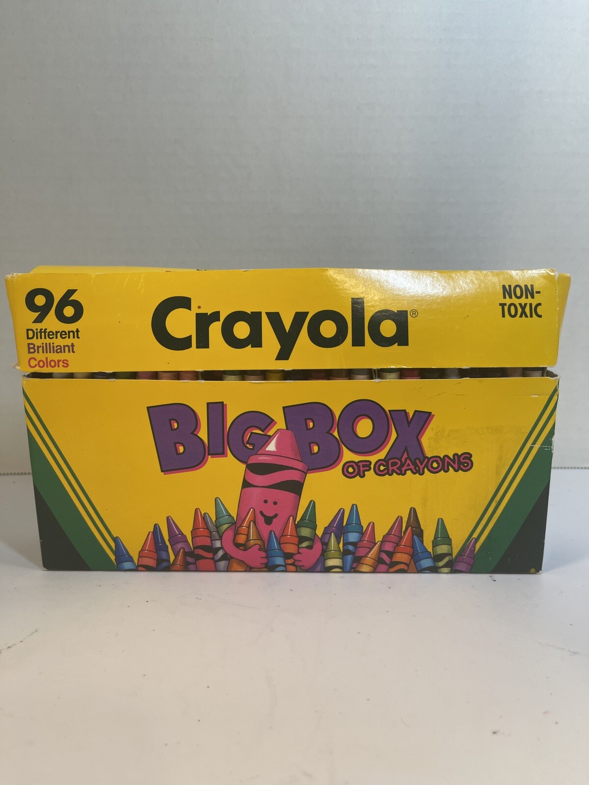 Vintage 1994 Big Box of 96 Crayola Crayons With Sharpener Missing 5 ...