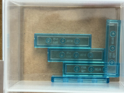 LEGO Parts - Trans-Light Blue Tile 1 x 4 - No 2431 - QTY 5 | eBay