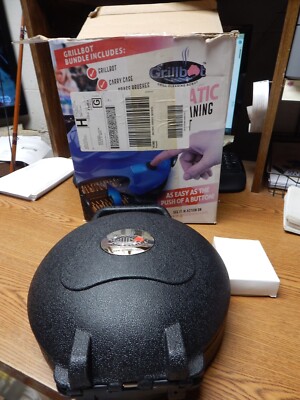 GRILLBOT AUTOMATIC GRILL CLEANING ROBOT NEW IN OPEN BOX IN BLUE COLOR ...