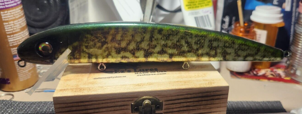 Musky 10 inch Jake Crank Bait, Custom Wrap Pickle pike | eBay