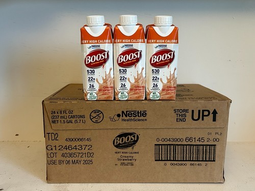 BOOST Very High Calorie Nutritional Drink - Strawberry, 8 OZ, 530 Cal ...