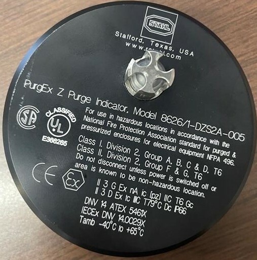 STAHL PurgEx Z Purge Gas 15Cubic ft 24VDC / Indicator 8626/1-DZS2A-005 ...