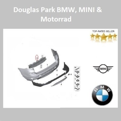 BMW Genuine Rear Bumper Cover, Middle Bottom. X3-F25 X4-F26 ...