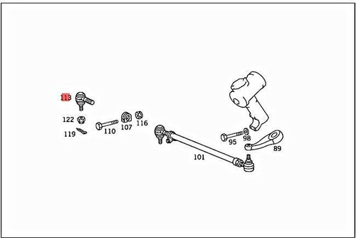 Genuine MERCEDES W461 W463 G-CLASS W461 W463 Cabrio Ball joint ...