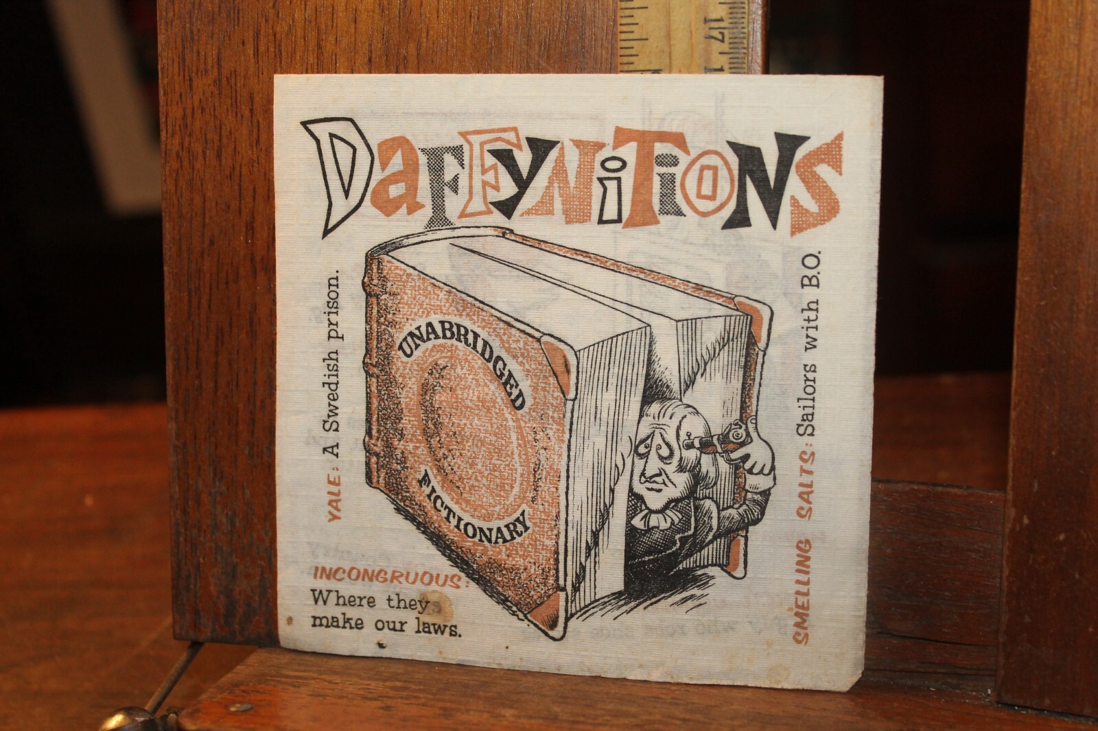 Vintage Novelty Comic Bar Napkin Sexy Naughty Daffynitions | eBay