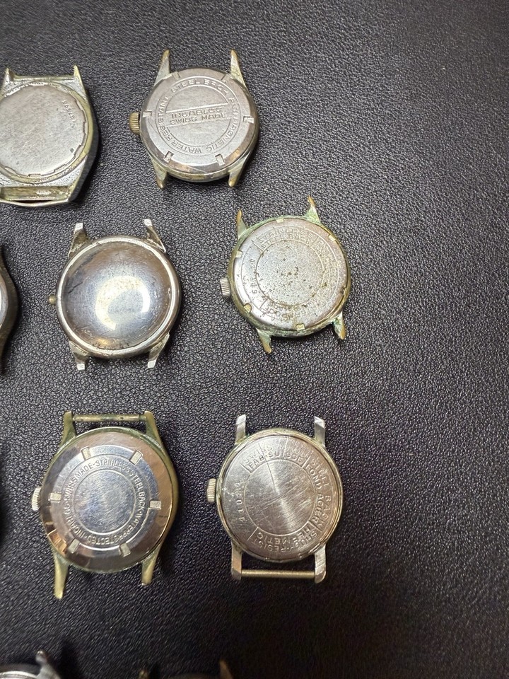 Vintage Watch Lot Parts And Running Bulova Oris Admiral Churchill Birks ...