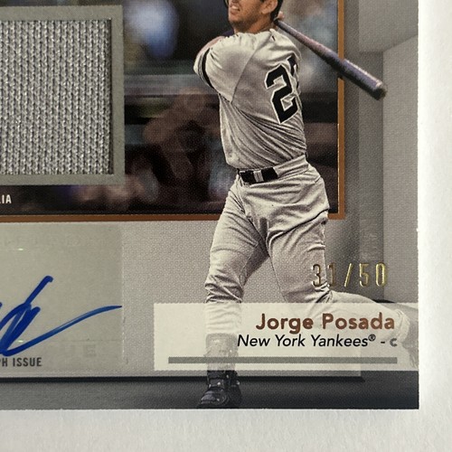 2024 Topps Museum Collection Jorge Posada Dual Swatch Autograph #D /50 ...