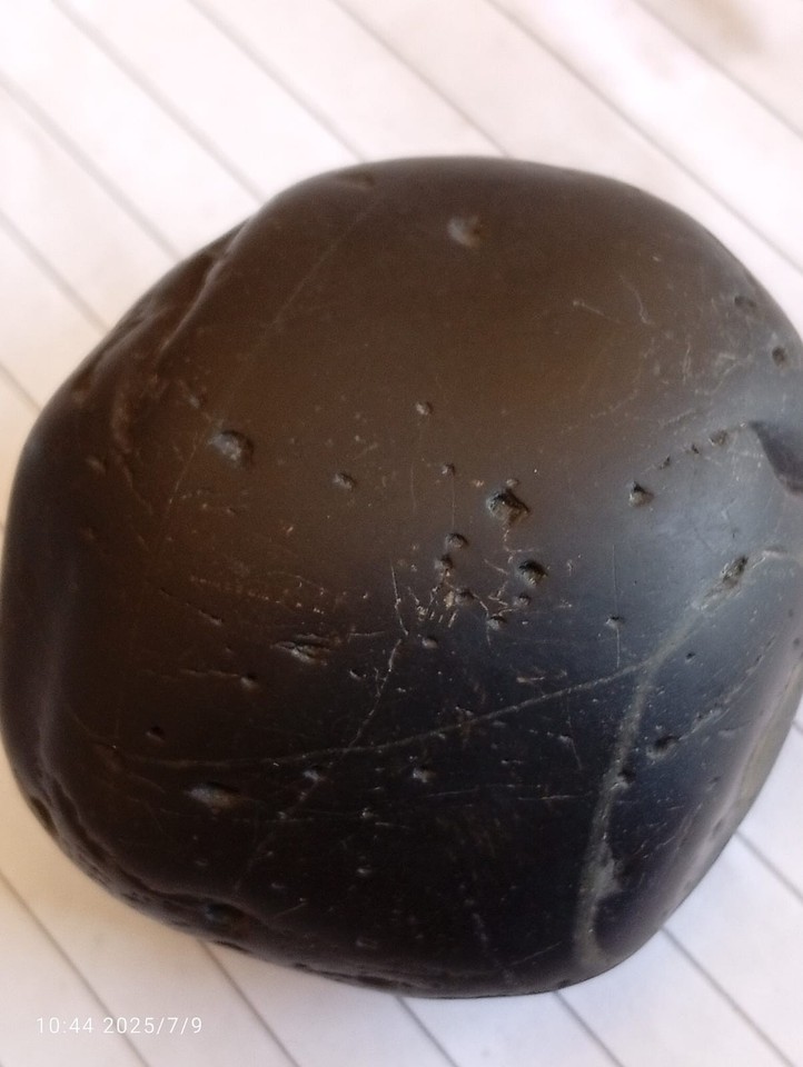 Rare Martian Meteorite – Smooth Heavy Black Stone with Fusion Crust 115 ...