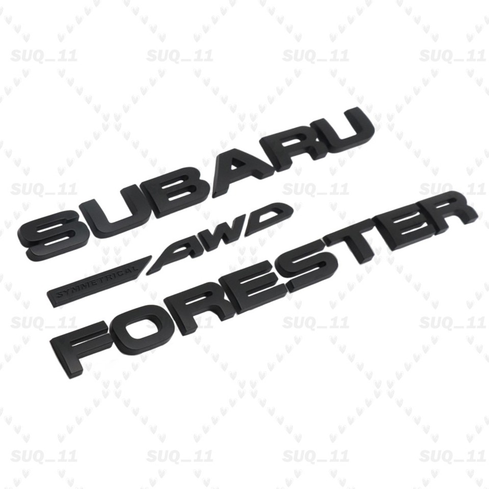 Chrome Black For Forester AWD Letters Rear Trunk Sticker Nameplate ...