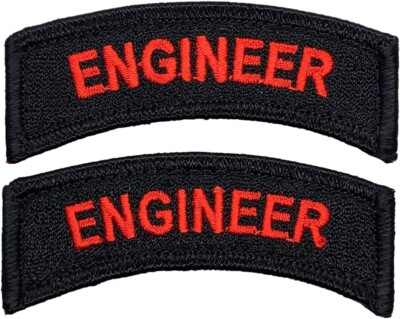Engineer Rocker Tab Morale Patch -2PC Bundle 2.75 X 1 Inch -HOOK | eBay