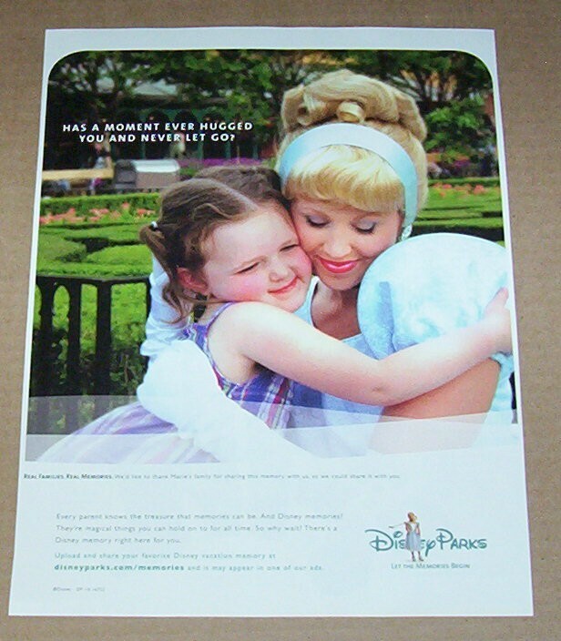 2011 print ad - Disney theme parks Cute little girl Cinderella ...