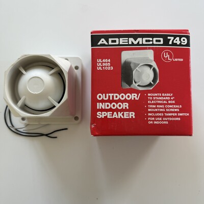 Ademco 749 Outdoor/Indoor Speaker, 25W Peak, Weather Resistant ...
