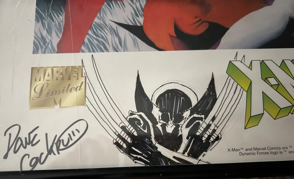 Marvel X-Men Lithograph signed by Alex Ross and Dave Cockrum, Wolverine ...