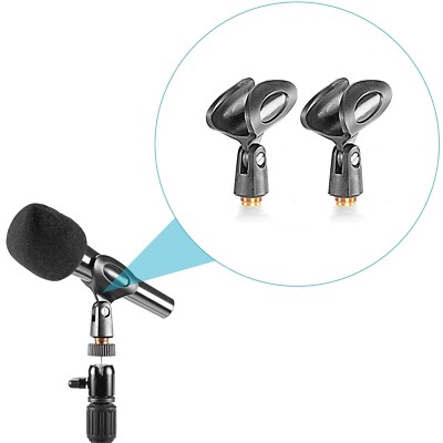 2 Pack Microphone Stand Clip Holder Mic Clamp for Sennheiser ...