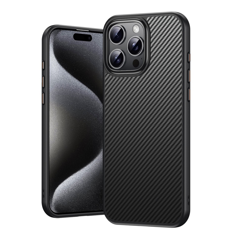 For iPhone 17 ProMax 17 Air 16 16e 15 Slim Carbon Fiber Magnetic ...