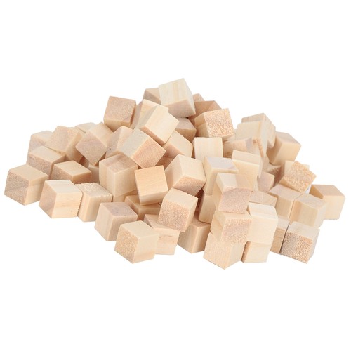 100Pcs Wooden Cubes Natural Pine Rectangle Blank Blocks Natural Wooden ...