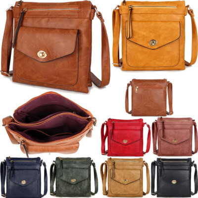 Ladies Cross Body Messenger Shoulder Over Bag Satchel Womens Handbag ...