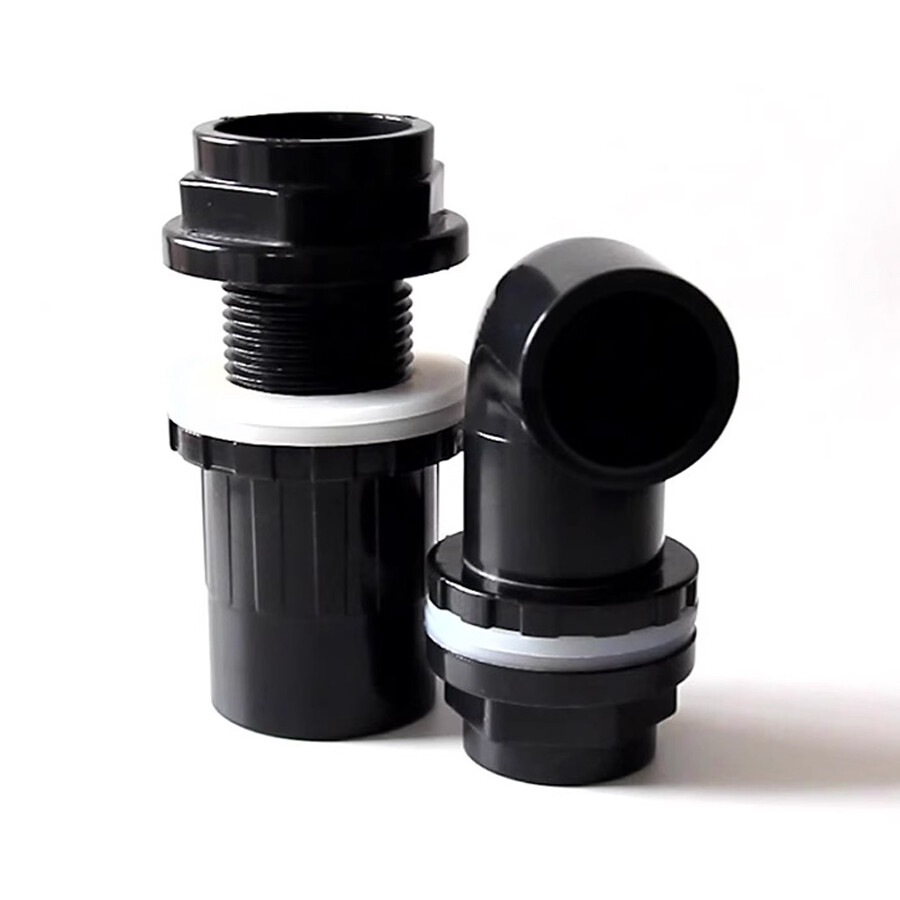 PVC 90° Elbow Pipe Fittings 20mm~50mm Tank Connector Bulkhead For ...