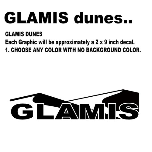 Decal Die Cut Vinyl Stickers Glamis California, Sand Dunes, Quad, Got ...