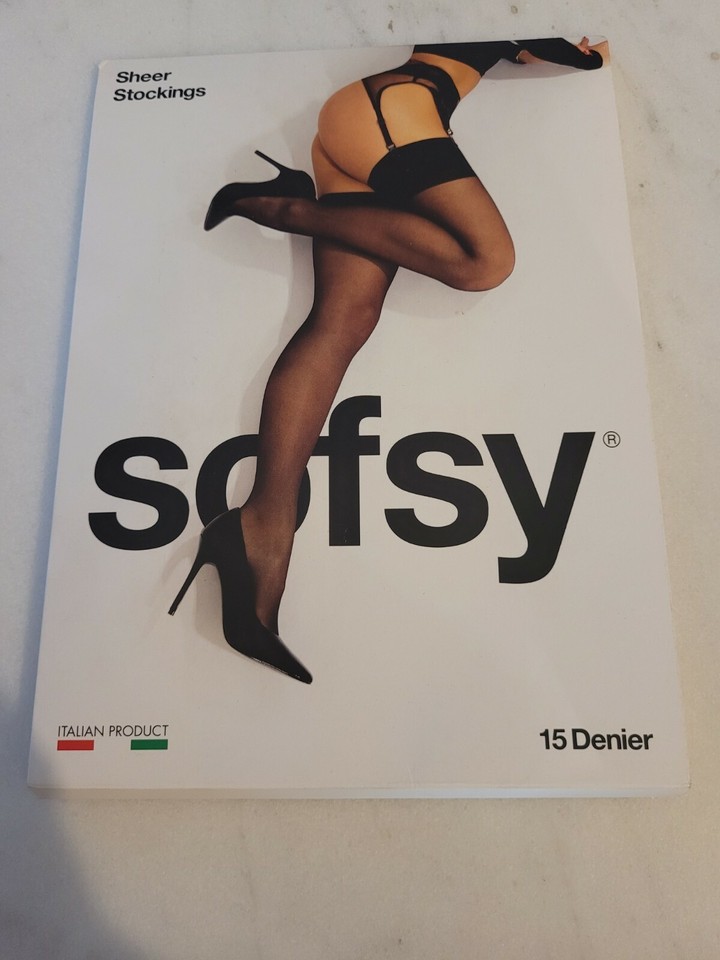 Sofsy Thigh-High Sheer Stockings for Garters - Lingerie [Made In Italy] | eBay