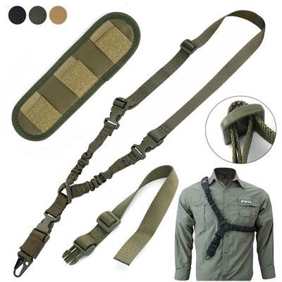 Tactical Single One Point Bungee Gun Rifle Sling Strap with HK Clip ...