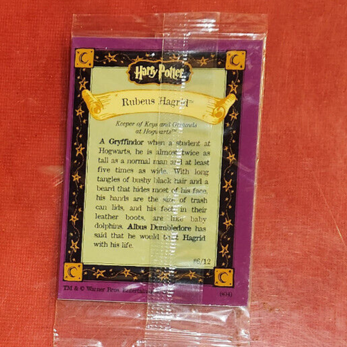Harry Potter Chocolate Frog Trading Cards Rubeus Hagrid #6 / 12 2004 ...