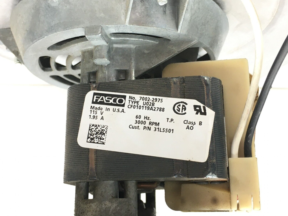FASCO 7002-2975 Draft Inducer Blower Motor Lennox 31L5501 115V used ...