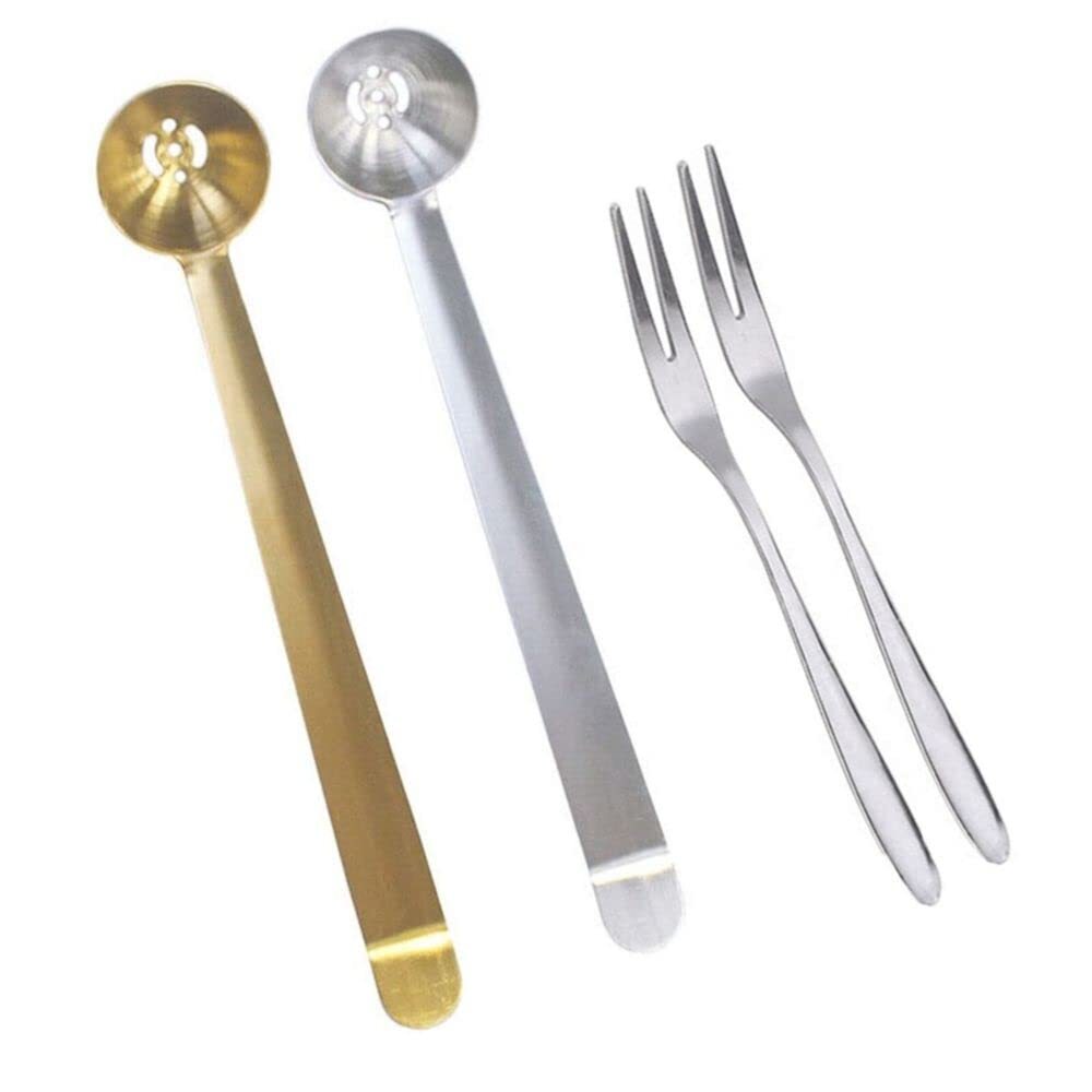 4 Pcs Olive Spoon Strainer Set Stainless Steel Serving Spoons with ...