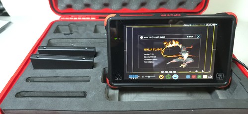 Atomos Ninja Flame 7 " 4K HDMI Recording Monitor Kit ) 2 Batteries 1 ...