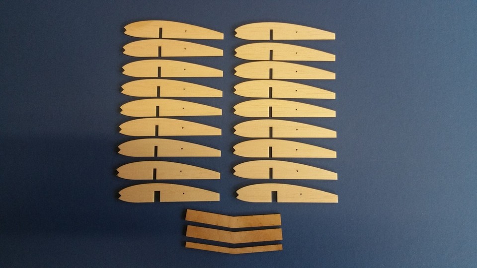 Veron Mini Robot ~ RC Model aeroplane ~ Laser-cut Balsa Wing RIB SET | eBay