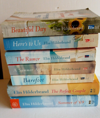 7 Elin Hilderbrand books lot~Beautiful Day,Summer of '69... summer ...