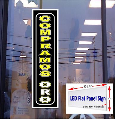 COMPRAMOS ORO WE BUY GOLD Spanish LED light box WINDOW SIGN 48"x12" | eBay
