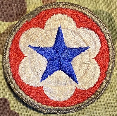 Original WWII US Army Army Service Forces Patch ASF SSI OD Border cut ...