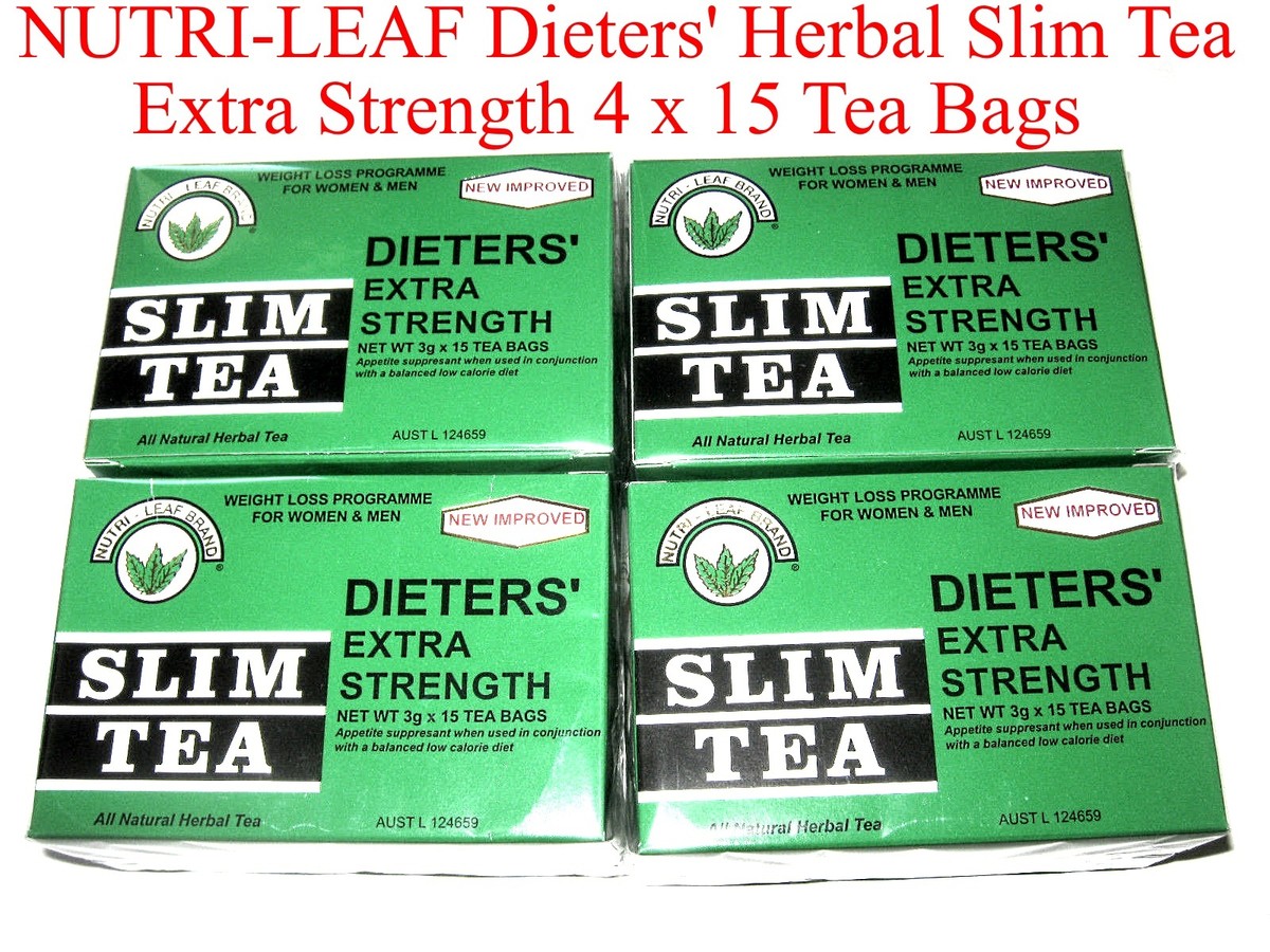 Nutrileaf Herbal Tea Bags Slim Tea Extra Strength 15 Pack My