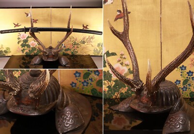 Japanese Samurai Sword Rack Stand Two Antlers Hook 24inch KATANA-KAKE ...