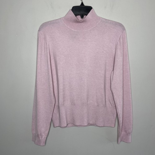 J.CREW Sweater Womens Large Pink Mock Neck Silk Blend Pullover NEW Fitted BD412 | eBay
