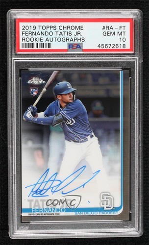 2019 Topps Chrome Rookie Fernando Tatis Jr #RA-FT PSA 10 GEM MT Auto RC ...