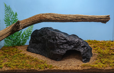 Reptile Hide Rock Gray Terrarium Pet Hiding Cave Lizard Snake Decor | eBay