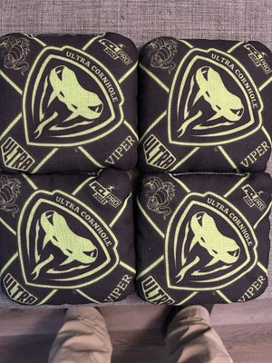 ultra viper r cornhole bags Black/lime. LN, Barely Used. | eBay
