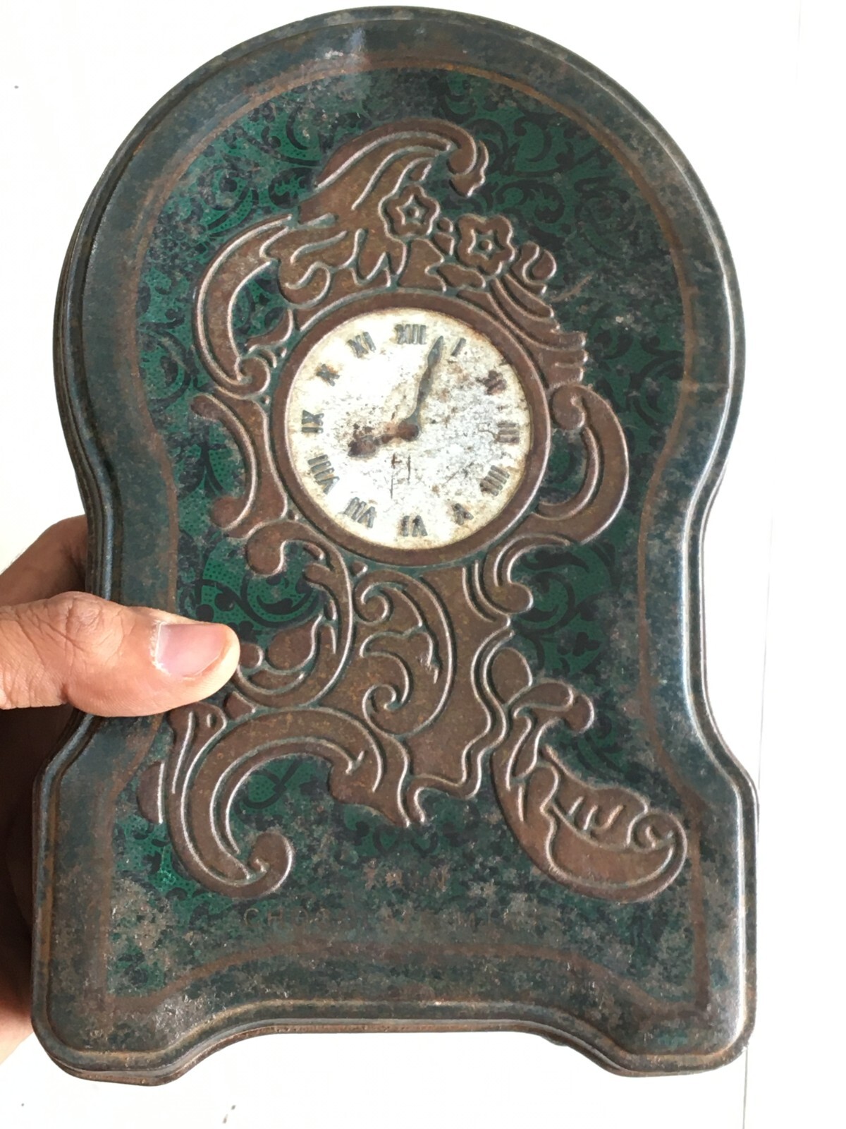 Vintage Nestle After Eight Chocolate Clock Shape Unique Tin Box ...